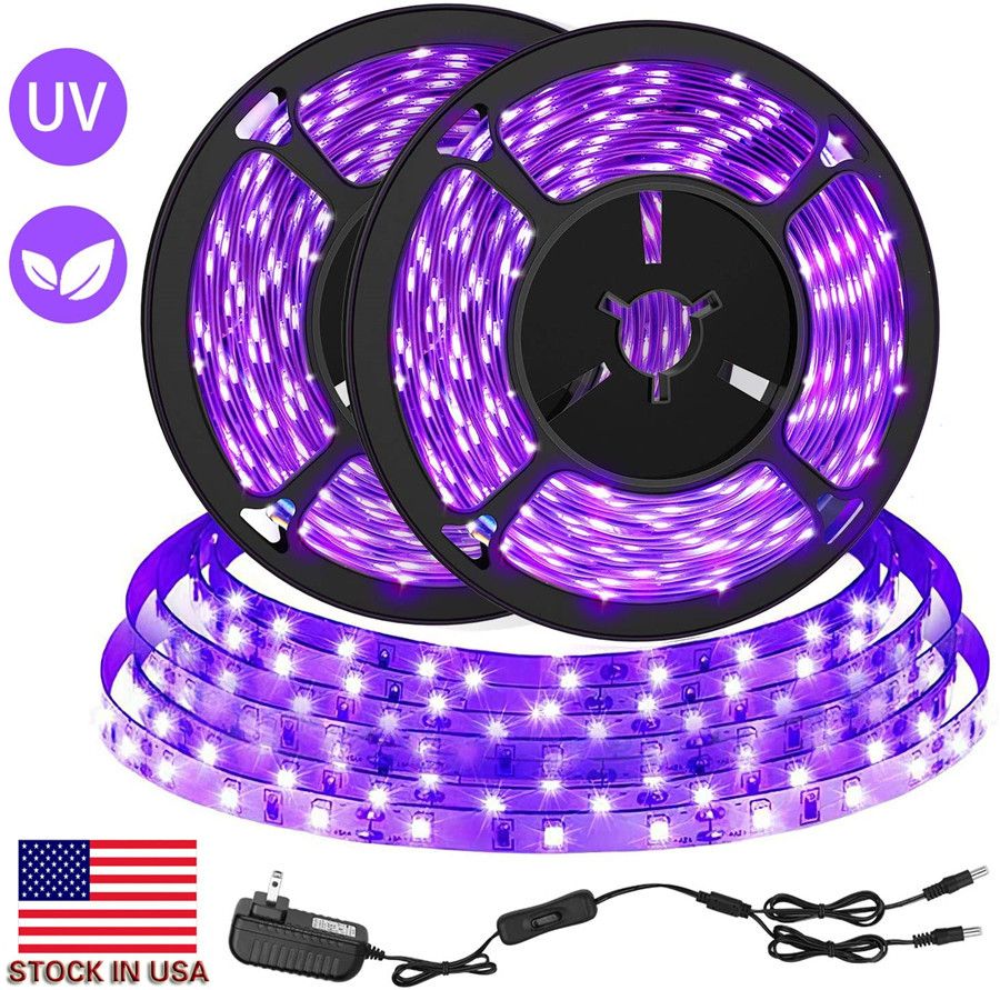 2021 50M UV Black Light Strip Flexible Black Rope Lights 12V UV Black ...