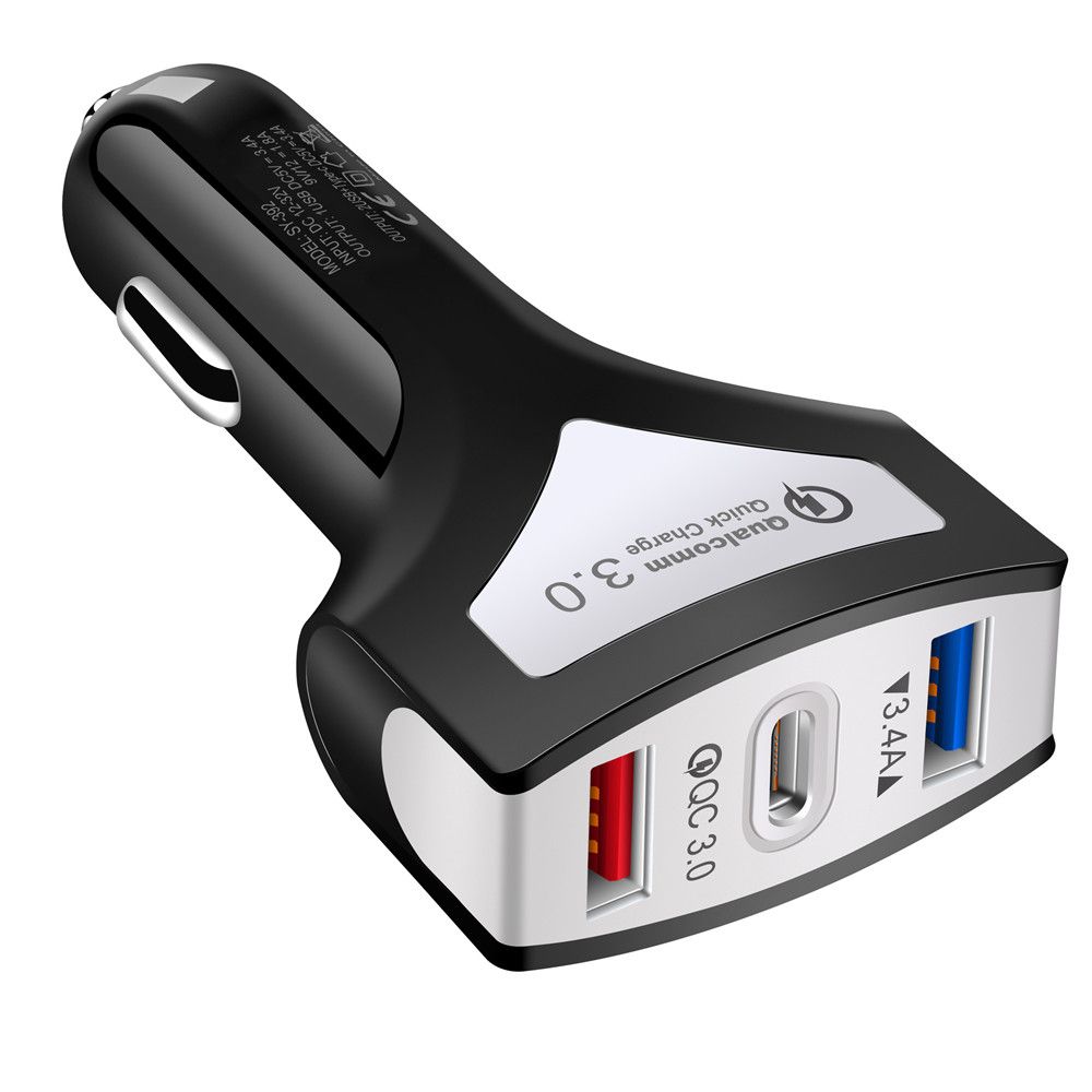 QC 3.0 Fast Rapid Quick Charging Type C 3 In 1 Dual Usb Ports Car ...