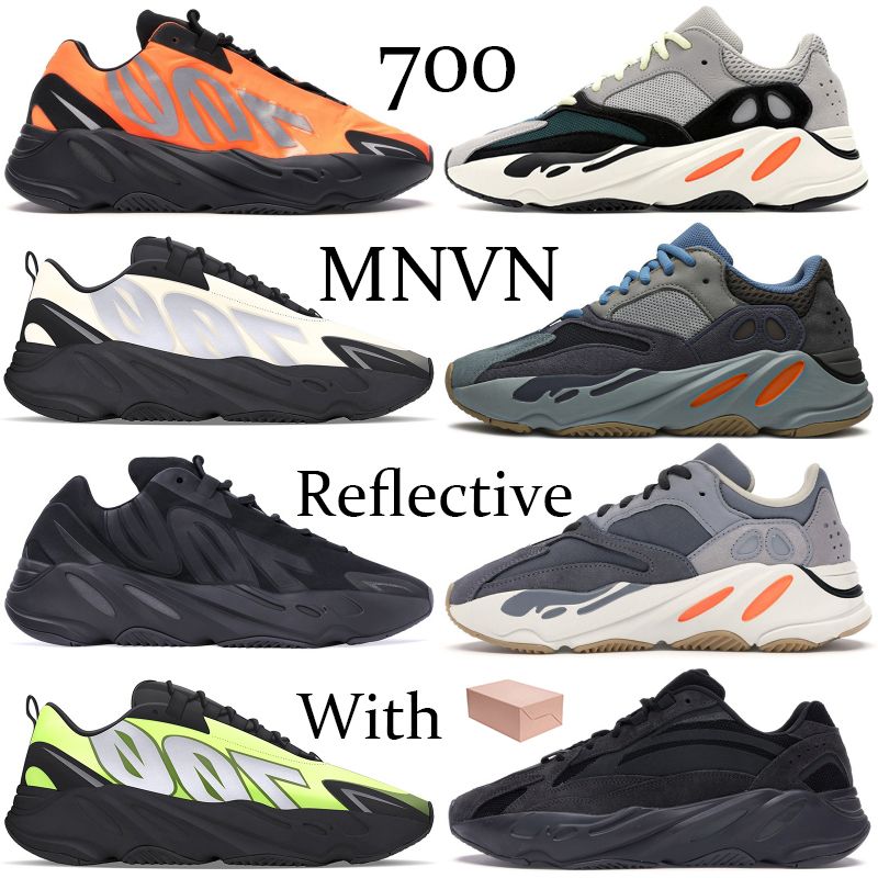 Wave Runner 700 Kanye Runnig Shoes Solid Grey Carbon Teal Blue Orange ...