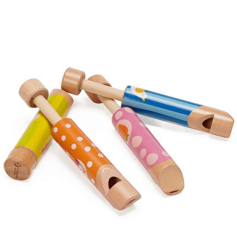 Pull-Along Toys Wood Whistle Kids Educational Push and Pull Whistle Toy ...