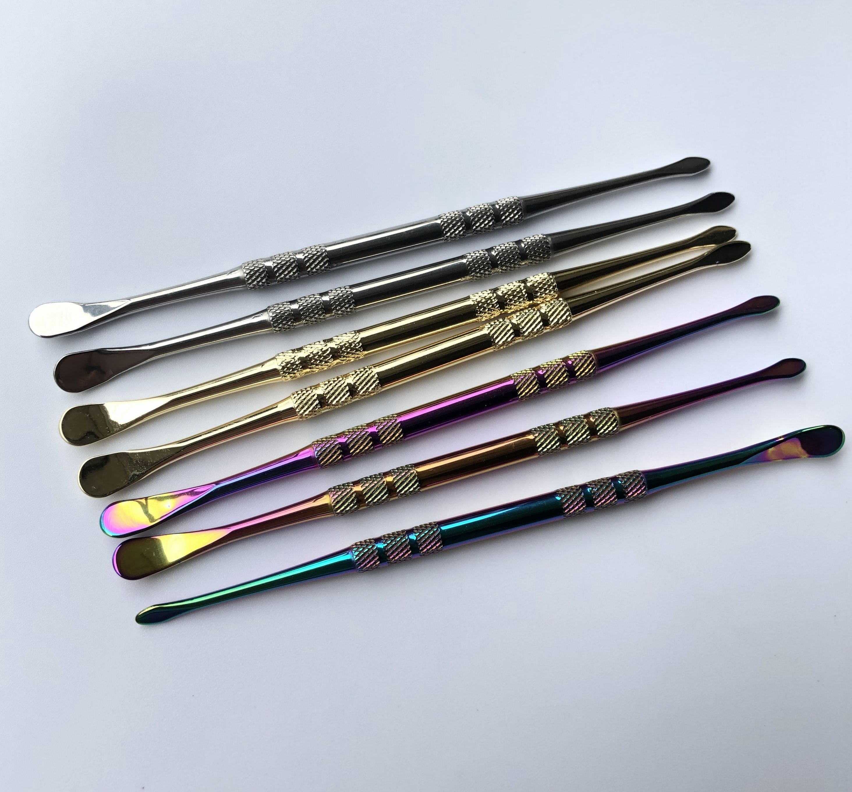 2020 121mm Wax Dabber Tool Rainbow Gold Stainless Steel Color Wax Tool ...