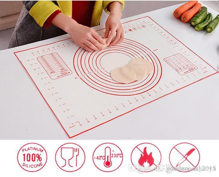 2021 BAKINGCHEF Silicone Baking Mat Pizza Dough Maker Pastry Kitchen ...