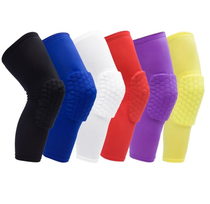 2020 Safety Basketball Knee Pads For Adult Anti Slip Honeycomb Pad Long ...