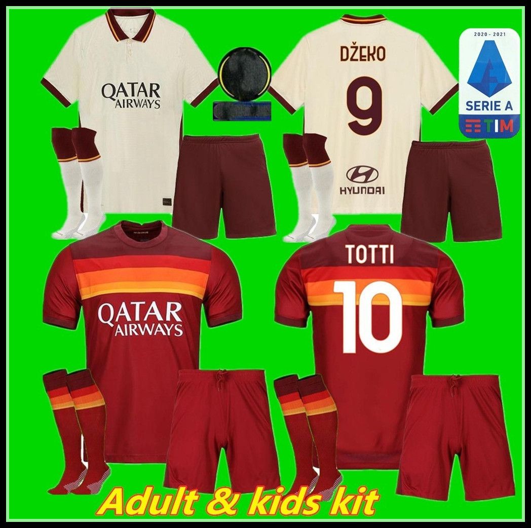 2020 New Adult Kids 20 21 ROMA Home Soccer Jersey 2020 2021 AS PASTORE ...