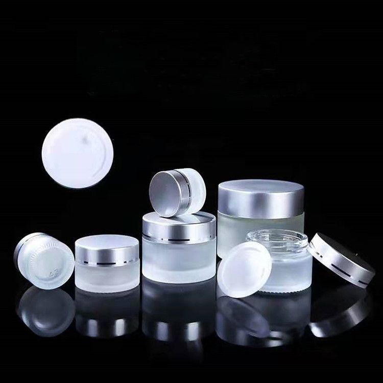 2020 5 10 15 20 30 50 100G / ML Empty Frosted Round Glass Jars, With ...