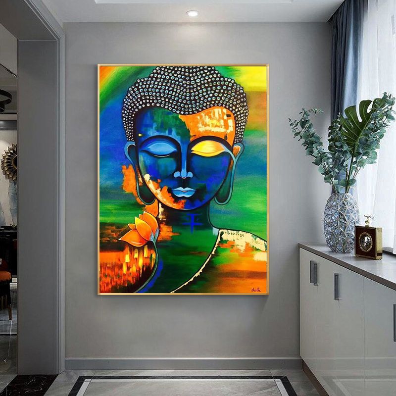 2021 Cuadro Sobre Lienzo Para Pared De Buda Abstracto, Pósteres E ...