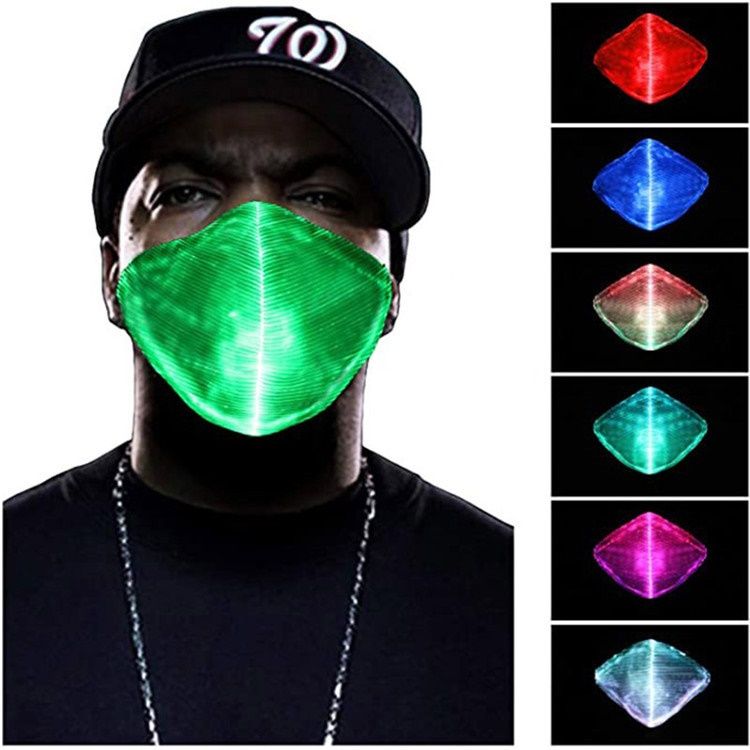 Cheap LED Rave Mask Luminous Halloween Light For Men Women Face Mask ...