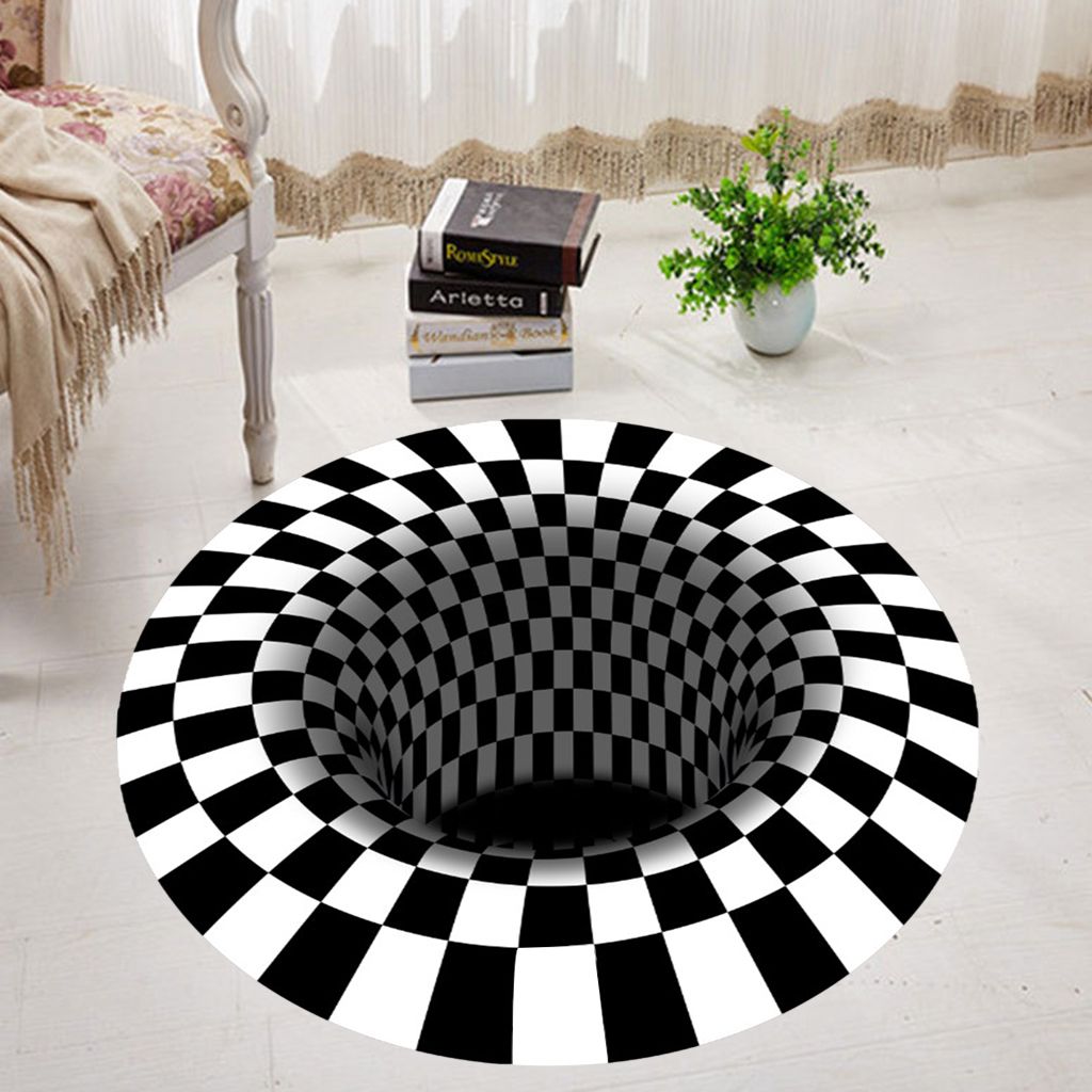 Guaranteed 100% Authentic 3D Printed Round Vortex Illusion Living Room ...