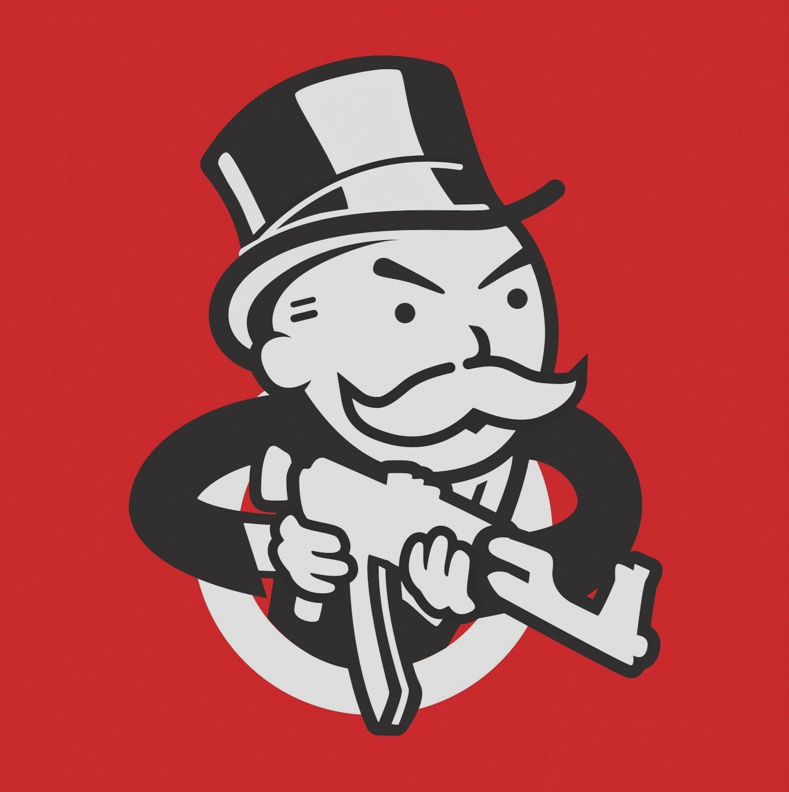 Monopoly Man With Guns