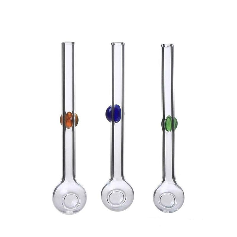 Pyrex Oil Burner Pipe With Colored Dot Nail Jumbo Glass Tube Bubbler ...