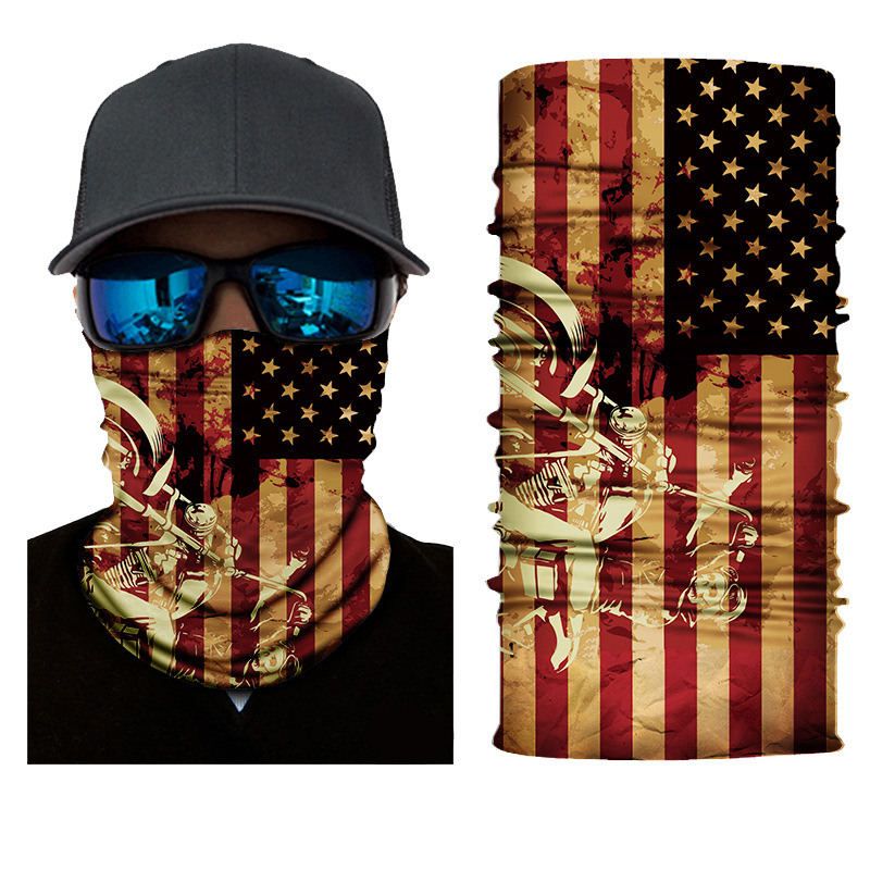 Trump US Flag Style Seamless Sport Face Mask Multifunctional Cycling ...