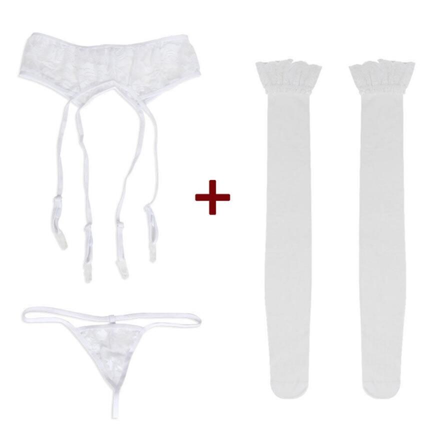 Women Garters Seamless Panties Garter Belt 6 Wide Straps Vintage Metal