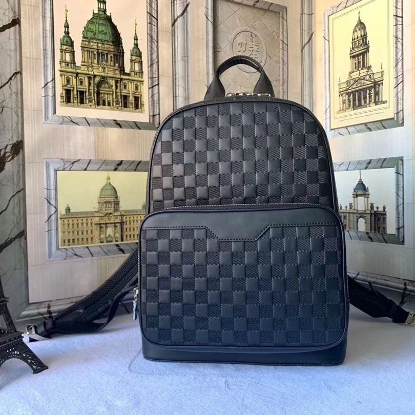 Classic Men Back Pack Handbags Real Genuine Leather Backpacks Front Of ...