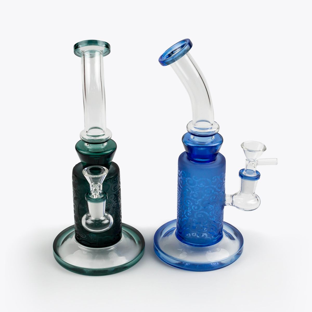 2021 Recycler Bongs Swirls Bong Vortex Water Pipes Heady Glass Pipe ...
