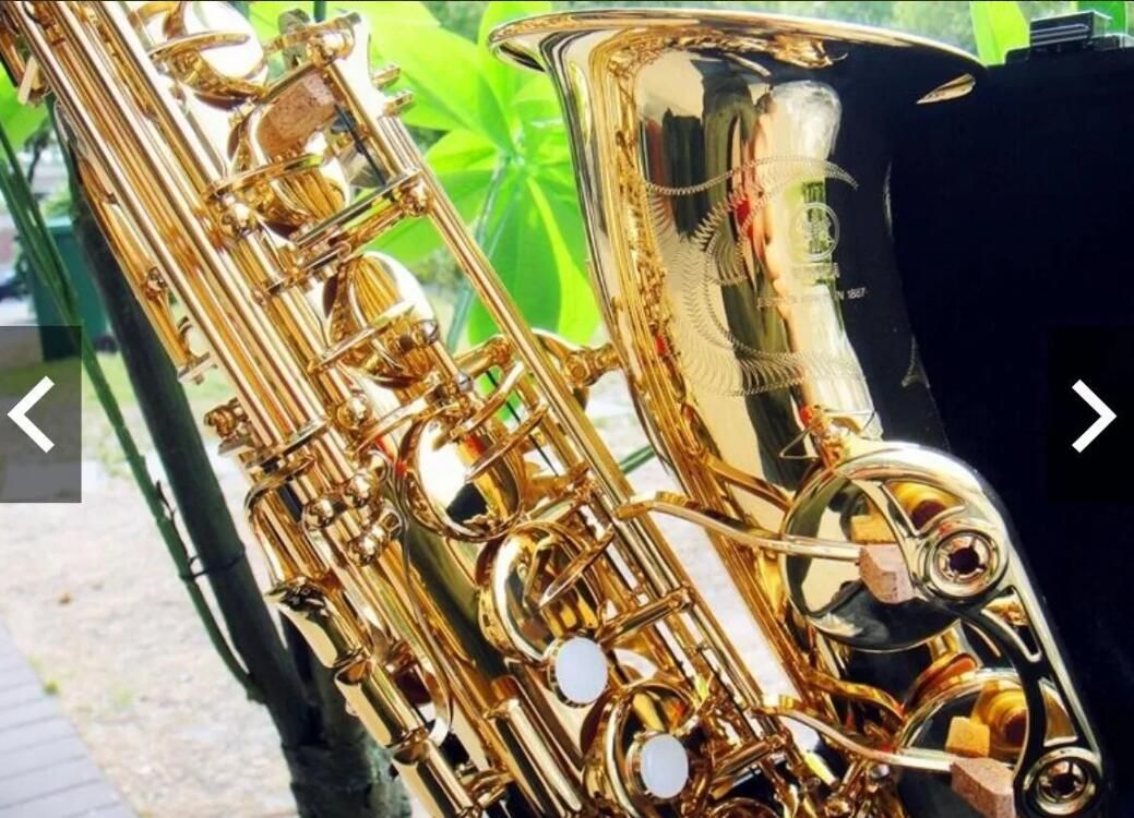 62 Eb Alto Saxophone Gold Lacquer Sax Alto Musical Instrument Tube Gold ...