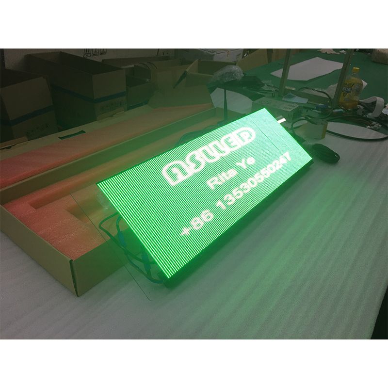 Car Rear Glass Window Transparent LED Display P2.6 HD Video LED Display ...