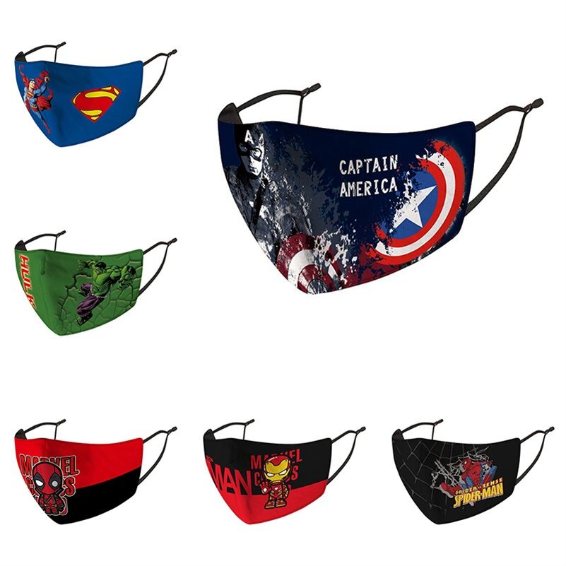 2020 The Avengers 3D Printed Kids Designer Face Mask Adjustable ...