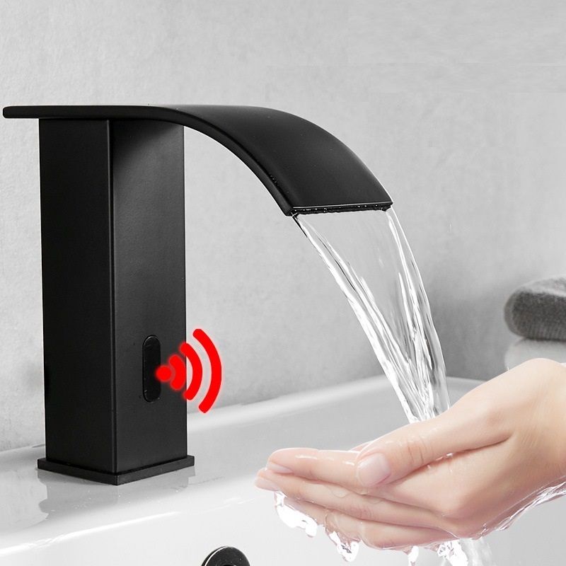 2020 Mttuzk Matte Black Brass Deck Mounted Automatic Sensor Faucet