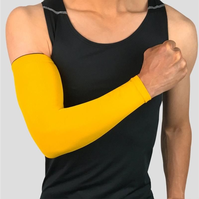 Breathable Quick Dry UV Protection Running Arm Sleeves Basketball Elbow ...