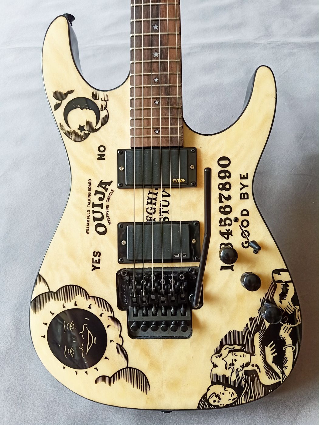 Custom Made Reveals Kirk Hammett Signature KH Ouija Natural Guitar ...