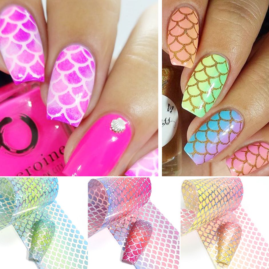 Fish Scale Nail Art