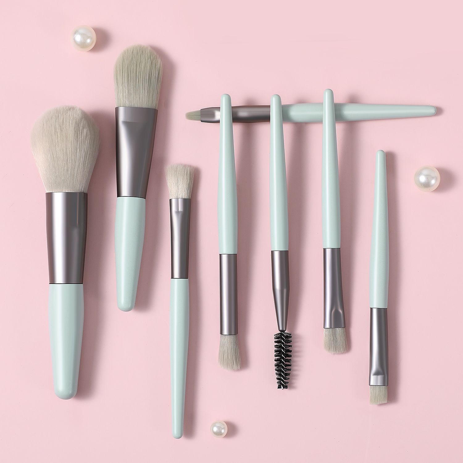 2020 Mini Travel Portable Makeup Brush Sets Wooden Handle Synthetic ...