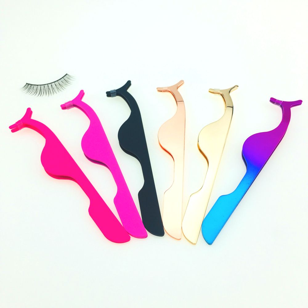 False Eyelash Tweezers Fake Eye Lash Applicator Eyelash Extension ...