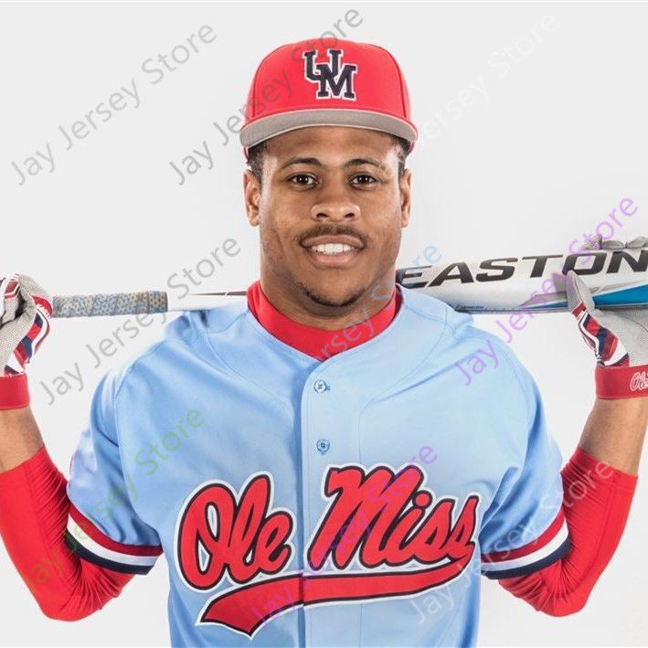 2022 Champions WS Ole Miss Baseball Jersey NCAA College Tim Elko Lance ...