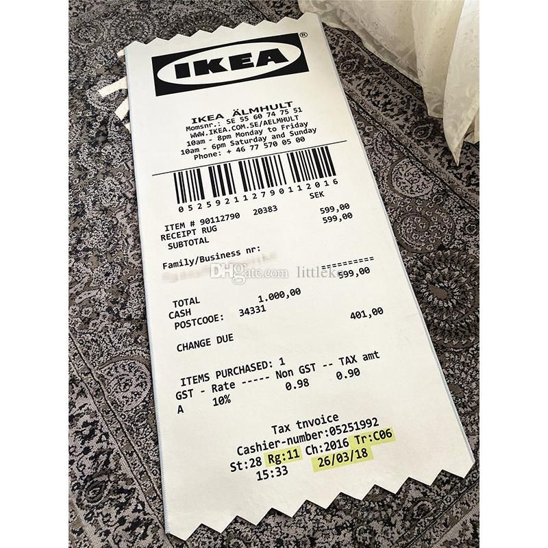 Virgil Abloh IKEA Carpet Markerad Receipt Rug Catawiki | lupon.gov.ph