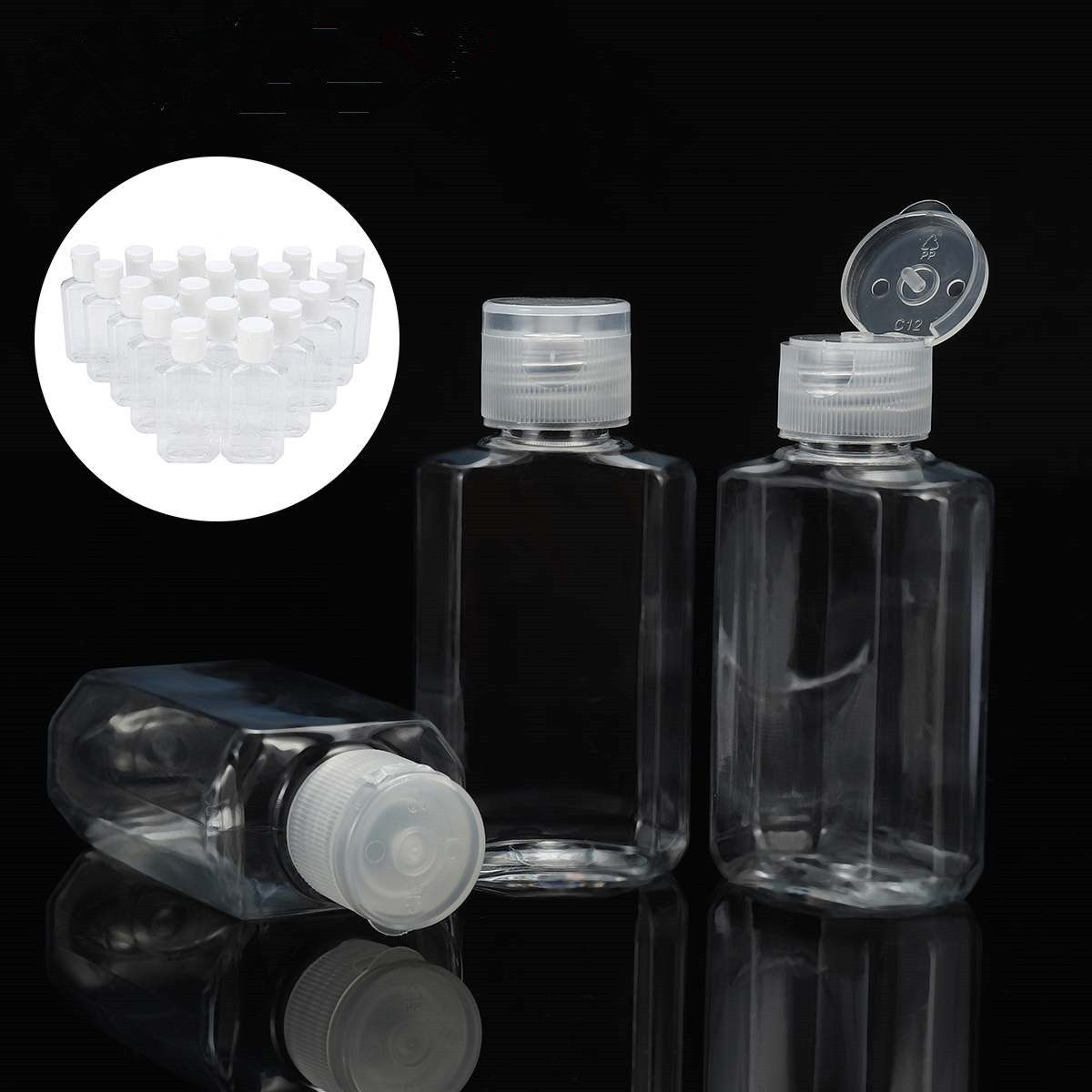 2020 Clear Plastic Empty Bottle 2 Oz 60 Ml Refillable Travel Container ...