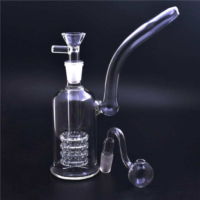 2020 Recycler Dab Rigs Tobacco Pipes 8inch Glass Beaker Bongs 14mm Ash ...