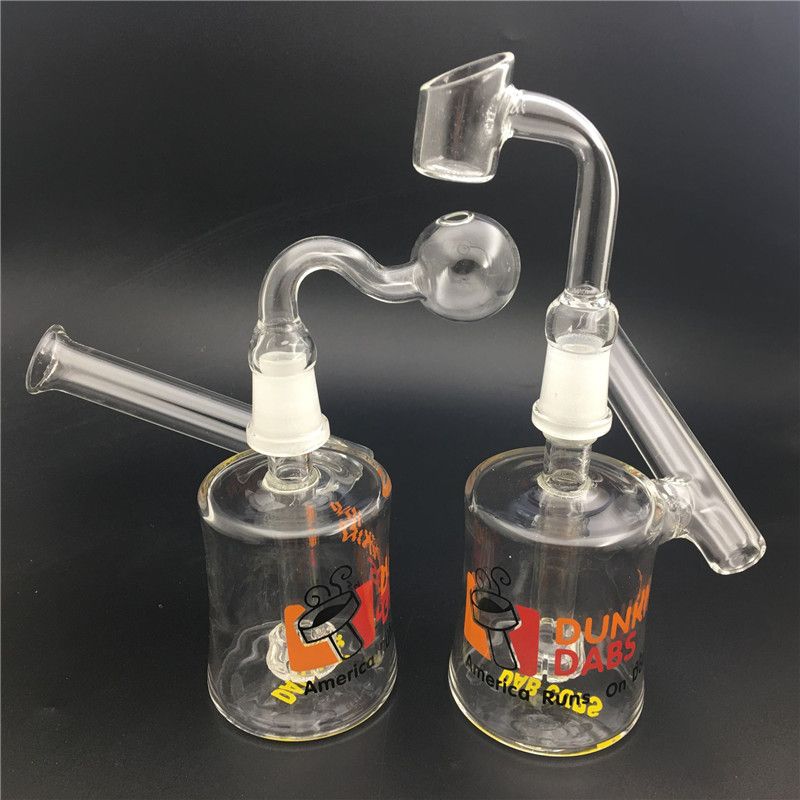 Dunkin Dabs Beaker Bubbler Glass Oil Burner Pipes Smoking Water Pipe ...