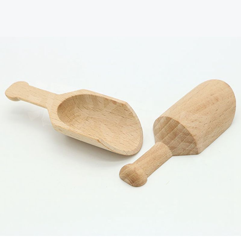 2022 Mini Wooden Scoop Teaspoon Small Salt Shovel Bath Salts Spoon Milk ...