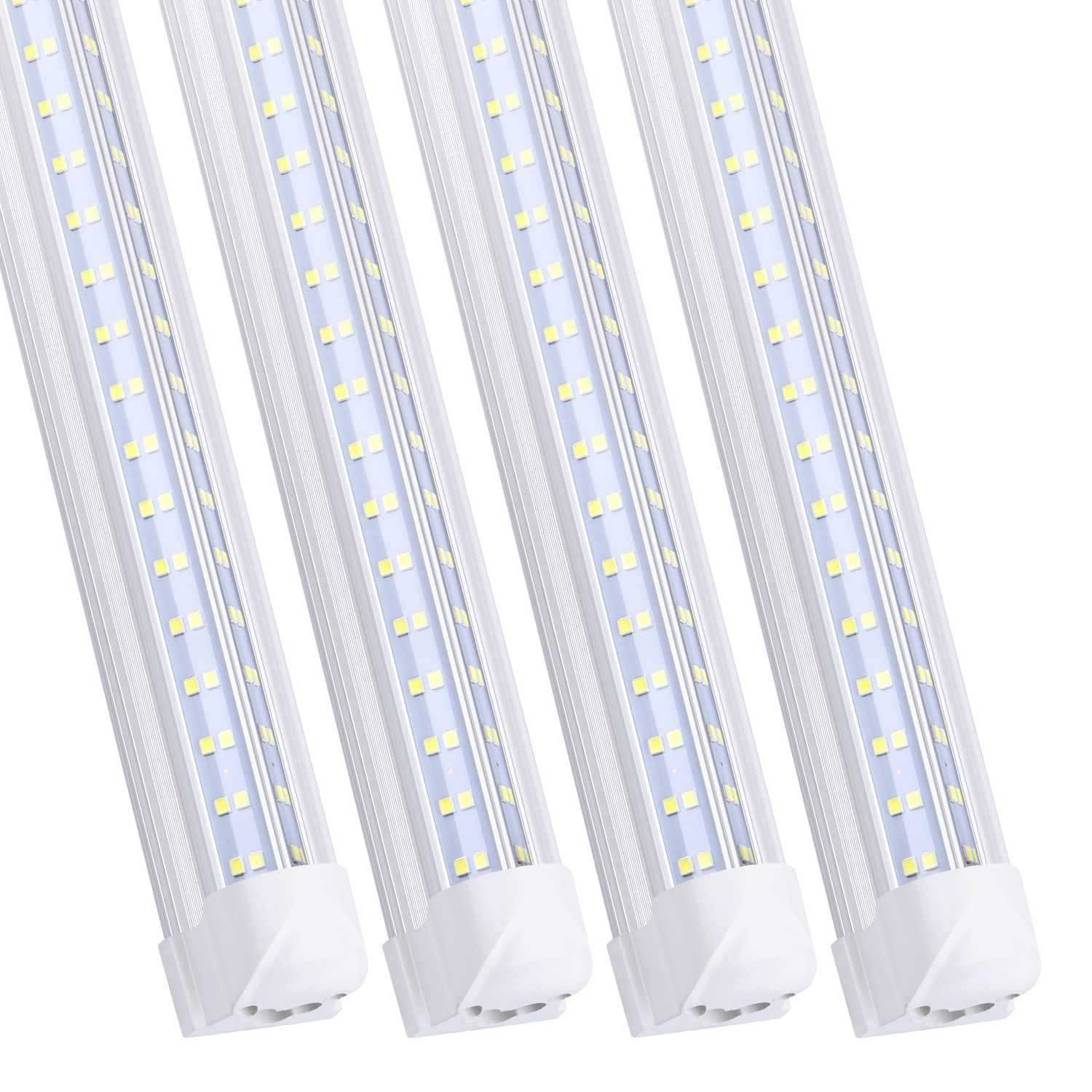 8FT Linkable Shop Lights,120W 14400LM V Shape T8 LED Tube Fixture ...