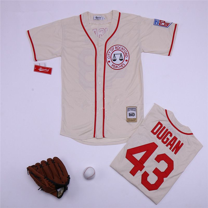 2020 Movie Baseball 43 Jimmy Dugan Jersey Rockford Peaches A League Of ...