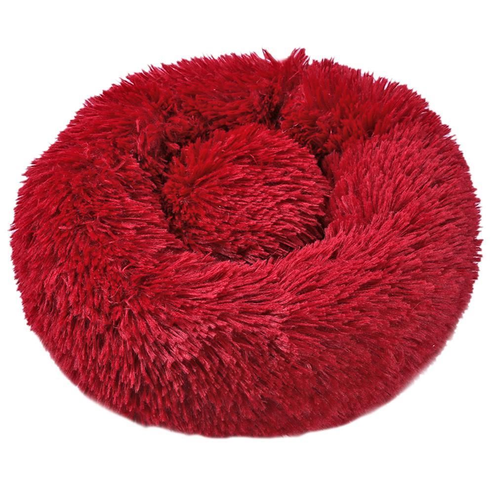 SoftPaw Round Velvet Kennel For Small Dogs & Cats Washable, Plush, Long ...