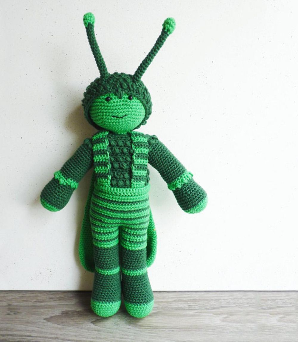 Amigurumi grasshopper toy Crochet grasshopper stuffed animal Crochet ...