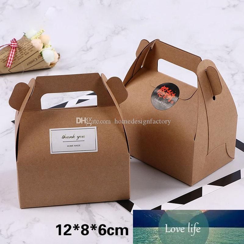 Wholesale Kraft Paper Cake Box With Handle White/Brown Cup Cake Box ...