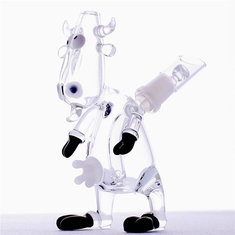 2020 Glass Cow Rig With 14.4MM Joint Clean Bongs Glass Water Pipes ...