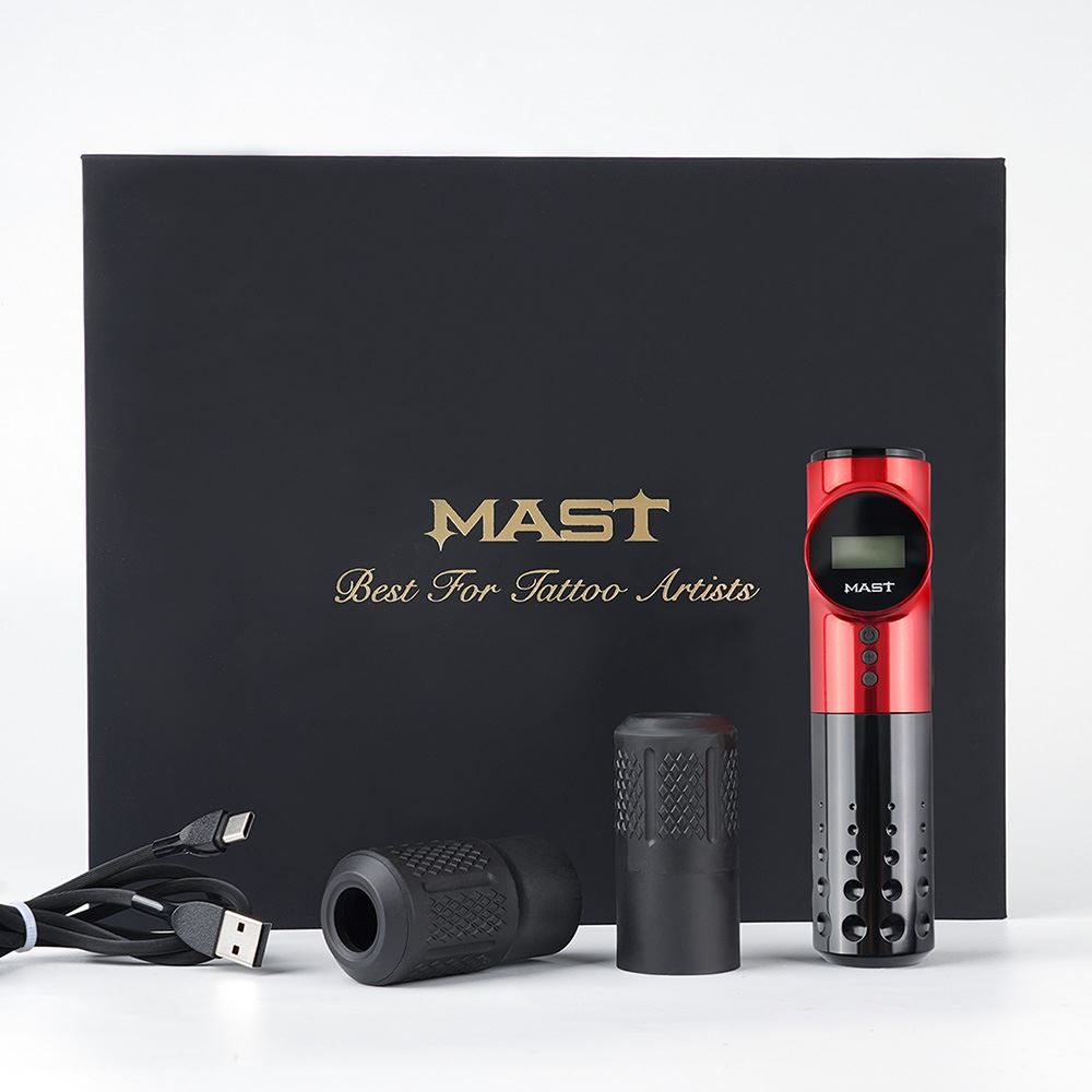Mast Wireless Tattoo Machine Kit Direct Drive Motor LCD Screen ...