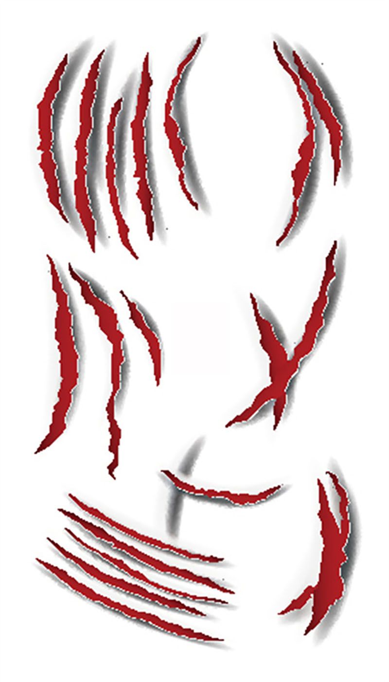 Temporary Fakes Tattoo Sticker Horrorble Wound Blood Injury Scar Fake ...