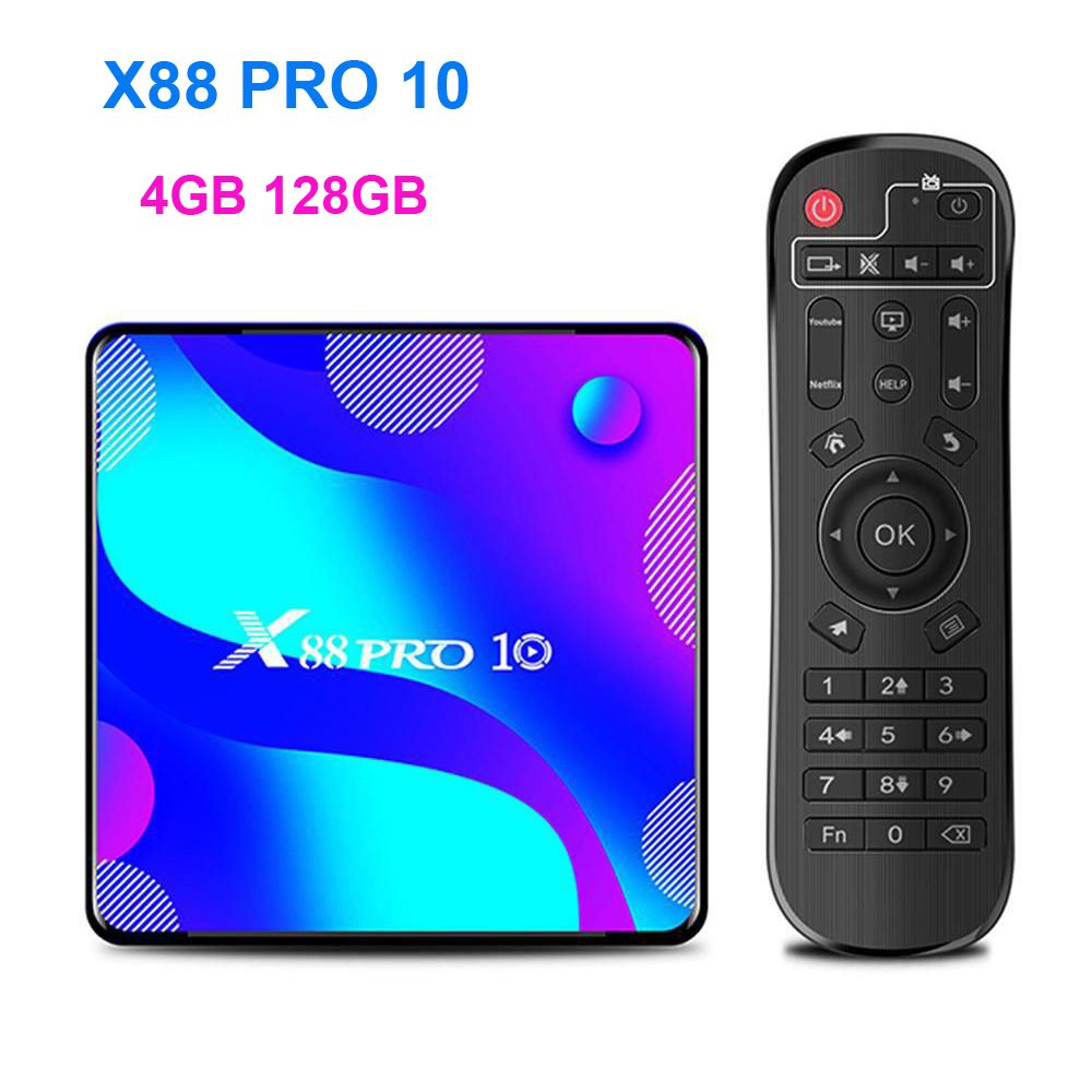 X88 PRO 10 TV Box Android 10.0 4GB 128GB Rockchip RK3318 4K Media ...