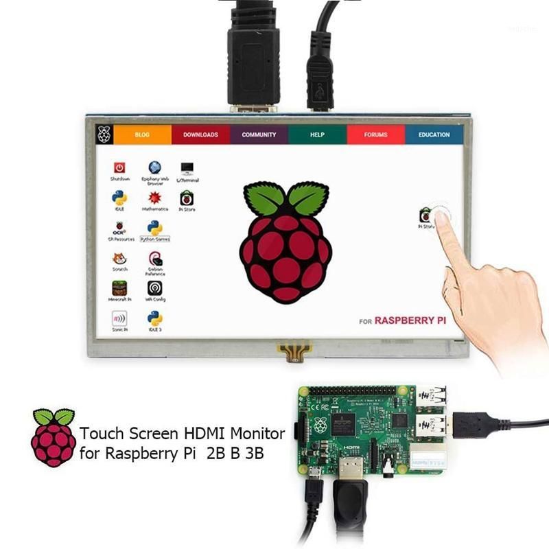 5 Inch LCD Touch Screen Raspberry Pi 3 Display LCD Monitor 800x480 For ...