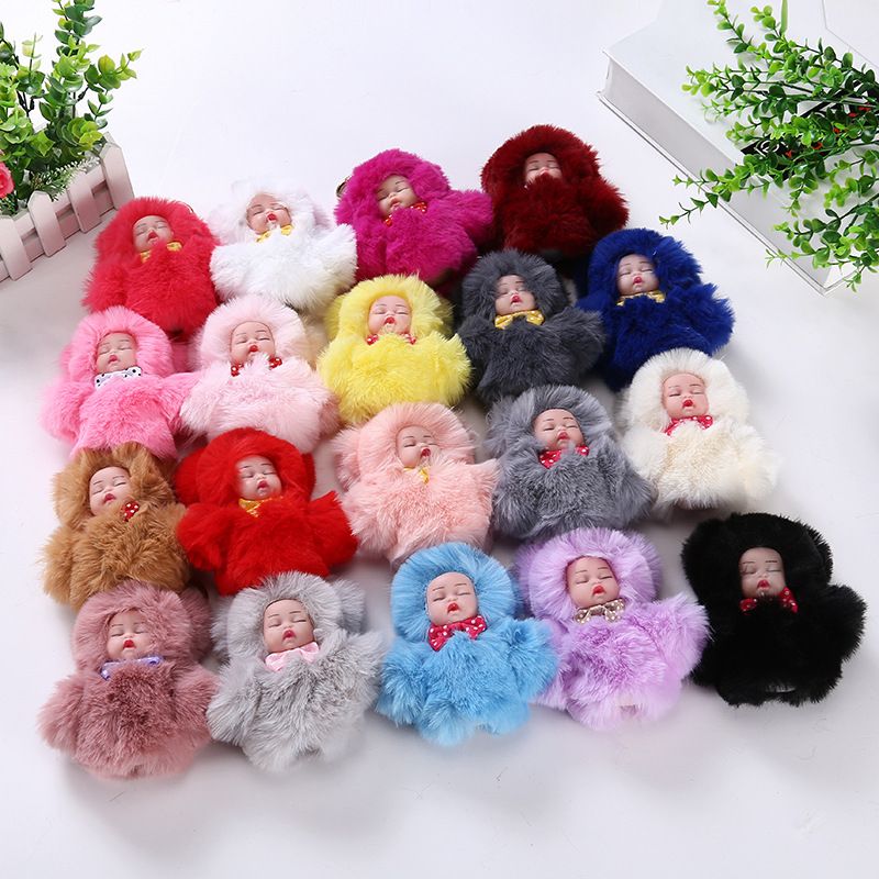 2020 New Arrival 8cm Cute Soft Fluffy Sleeping Baby Stuffed Plush Toy ...