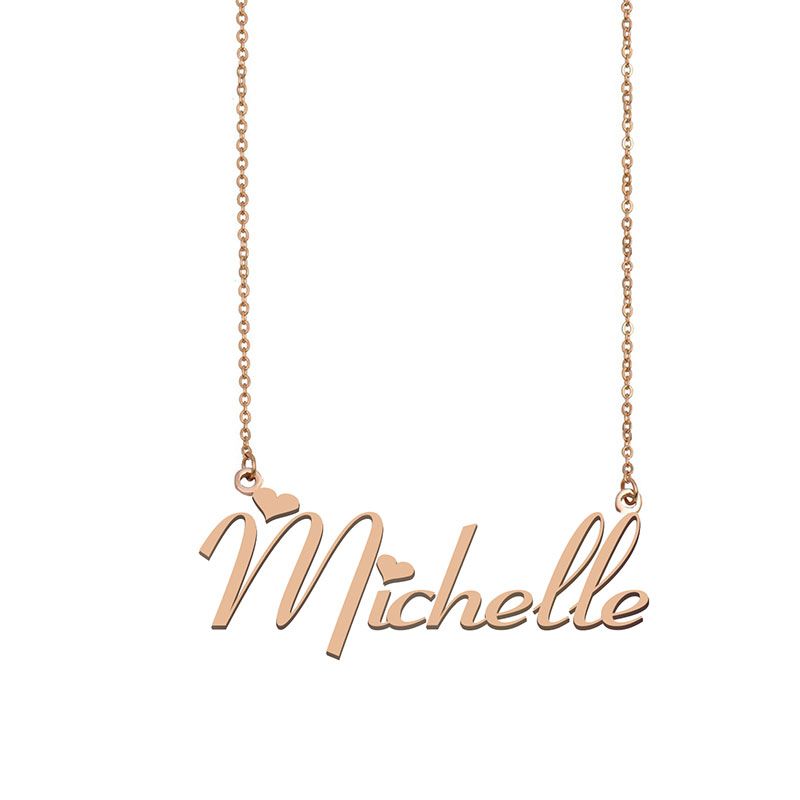 Wholesale Michelle Name Necklace Custom Nameplate Pendant For Women ...