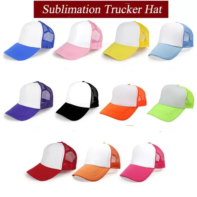 Sublimation Trucker Hat Sublimation Blank Mesh Hat Adult Trucker Caps ...