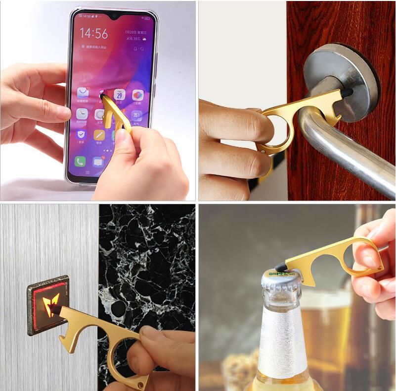 2020 No Touch Door Opener Bottle Opener Anti Contact Door Opener Tool ...