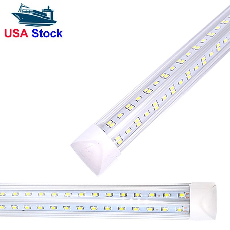 144W 8Ft LED Shop Light,V Shaped, 6500K, Six Row V Shaped T8 Integrated ...