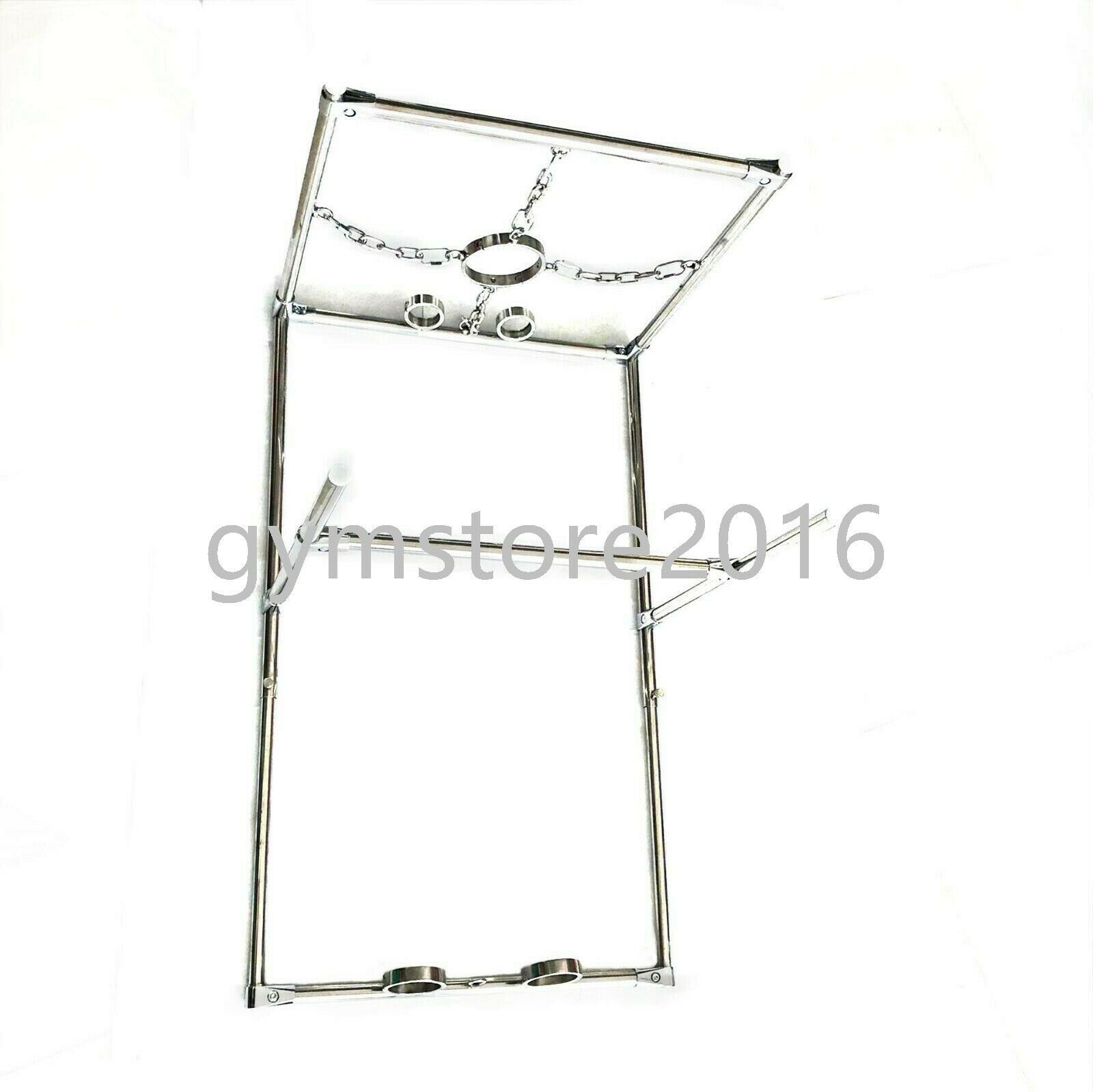 Stainless Steel Bondage Restraints Bdsm Slave Frame Neck Collar Hand ...