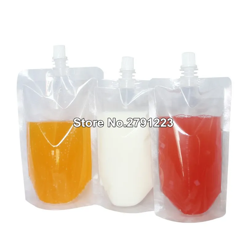 100 Pack, Stand Up Pochette De Boisson En Plastique Boisson Poche Pour ...